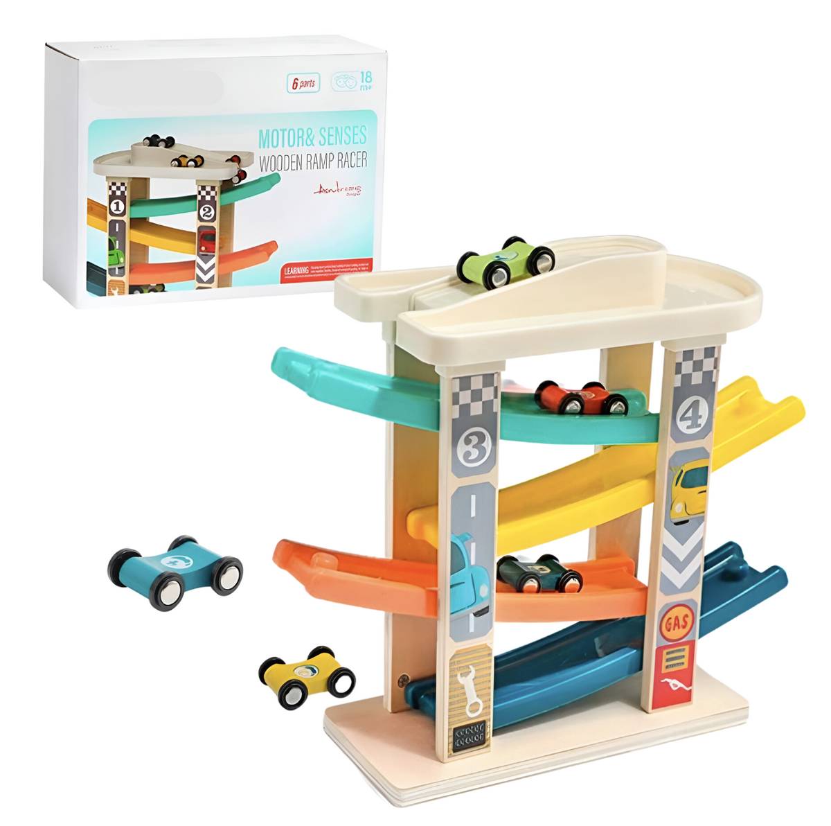 Best Seller: Wooden Car Race Track Ramp – Project Montessori